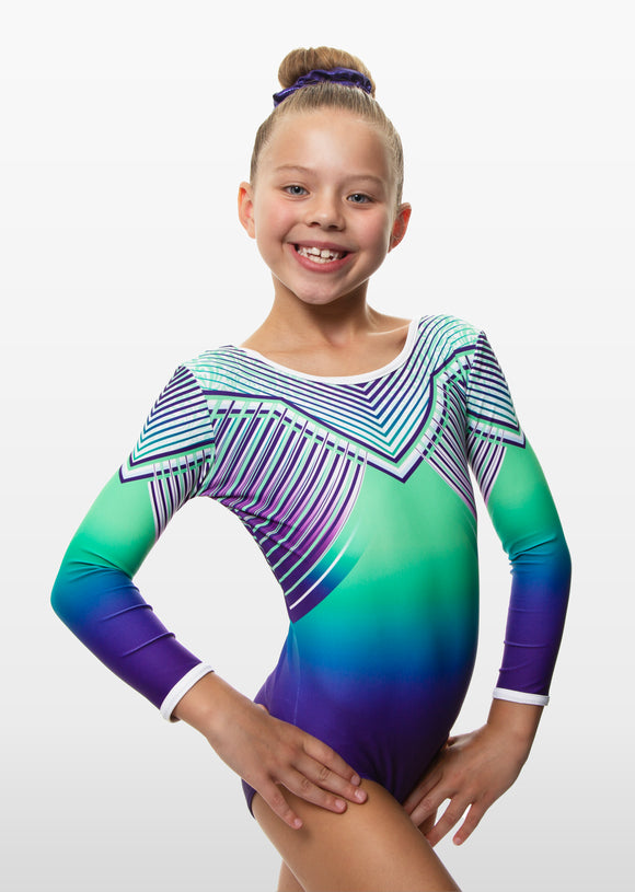 Capella Long Sleeve Gymnastics Leotard For Girls Velocity Pro Sport