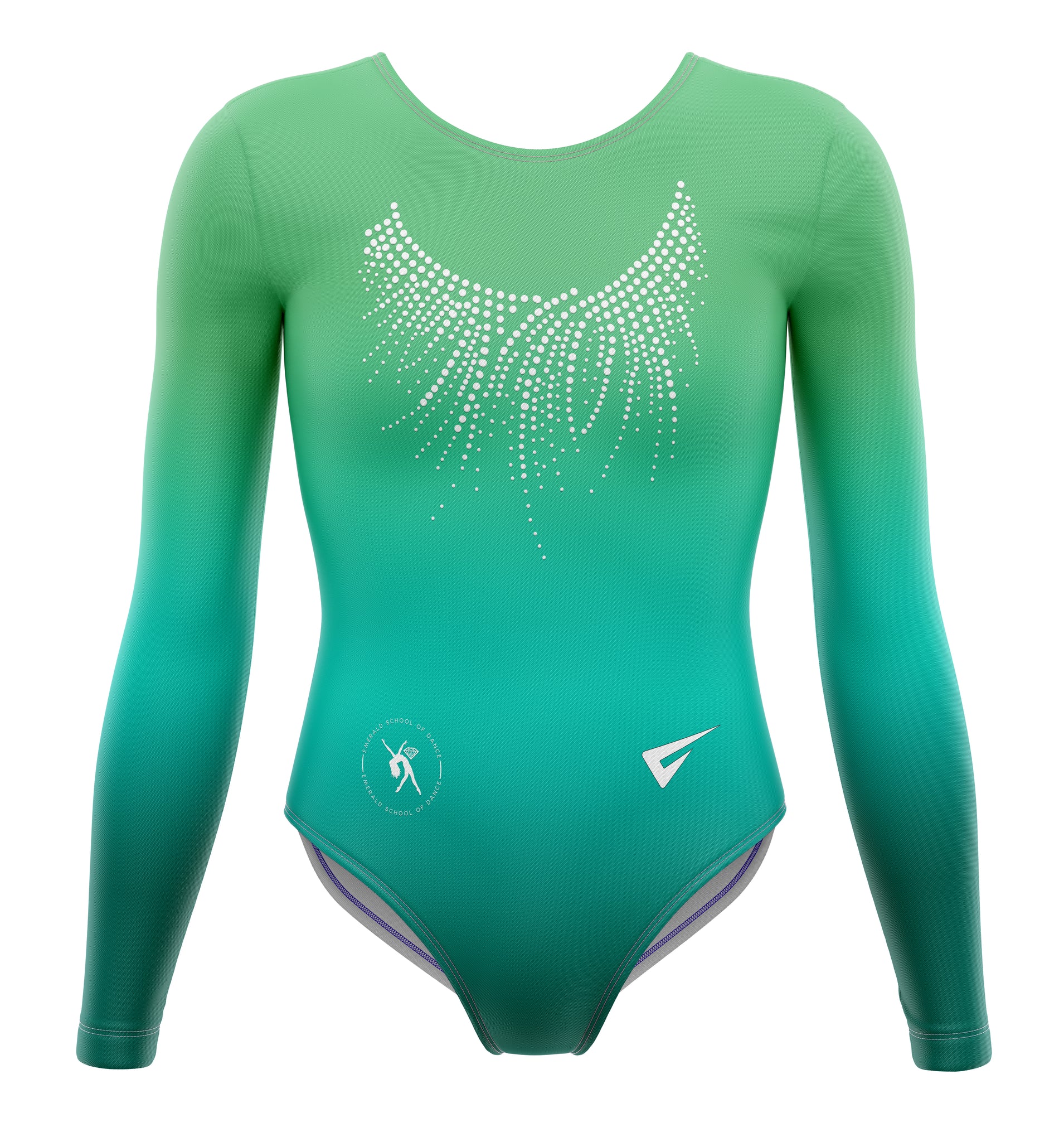 Emerald School Of Dance Long Sleeve Girls Gymnastics Leotard Velocity